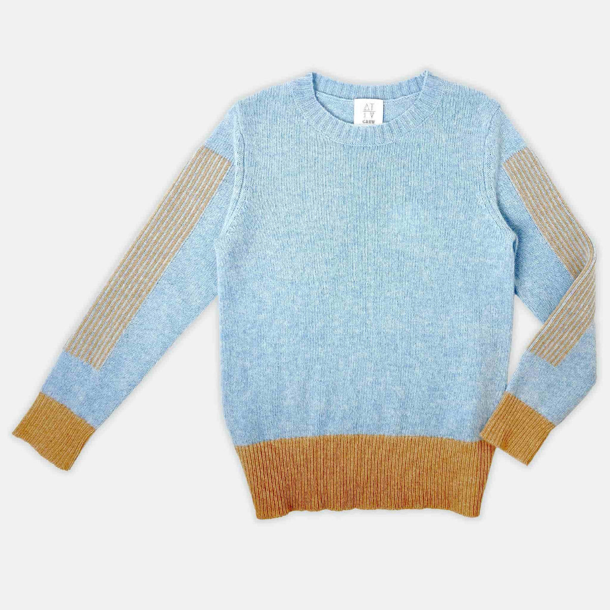 Kids Merino Wool Jumper: Ren Sleeve in Blue – Atly Crew